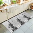 Abstract Funny Elephant Bathtub Rectangle Area Rug 2x6ft,Living Room ...