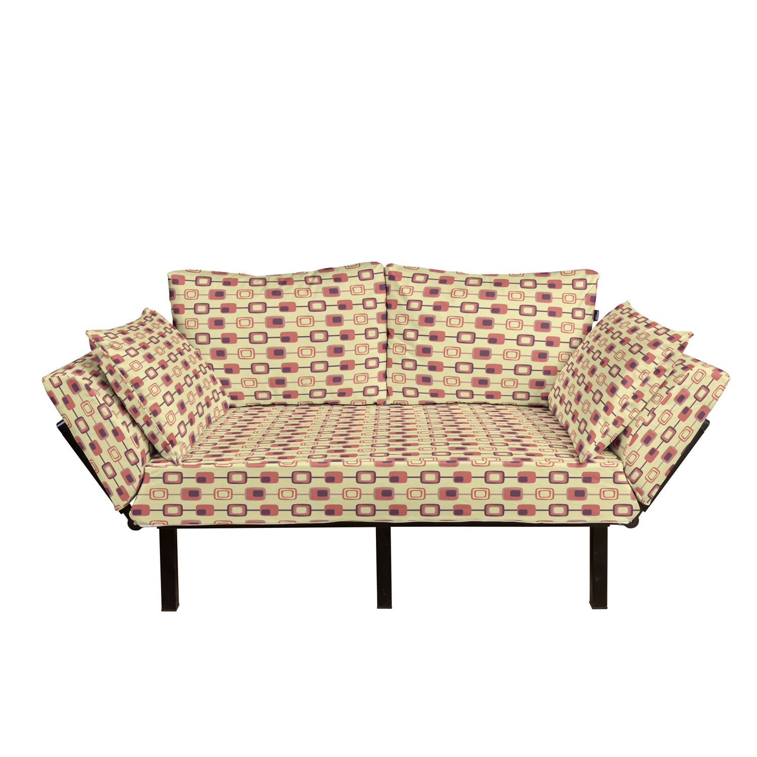 Abstract Futon Couch, Connected Rectangular Vertical Formations, Daybed ...
