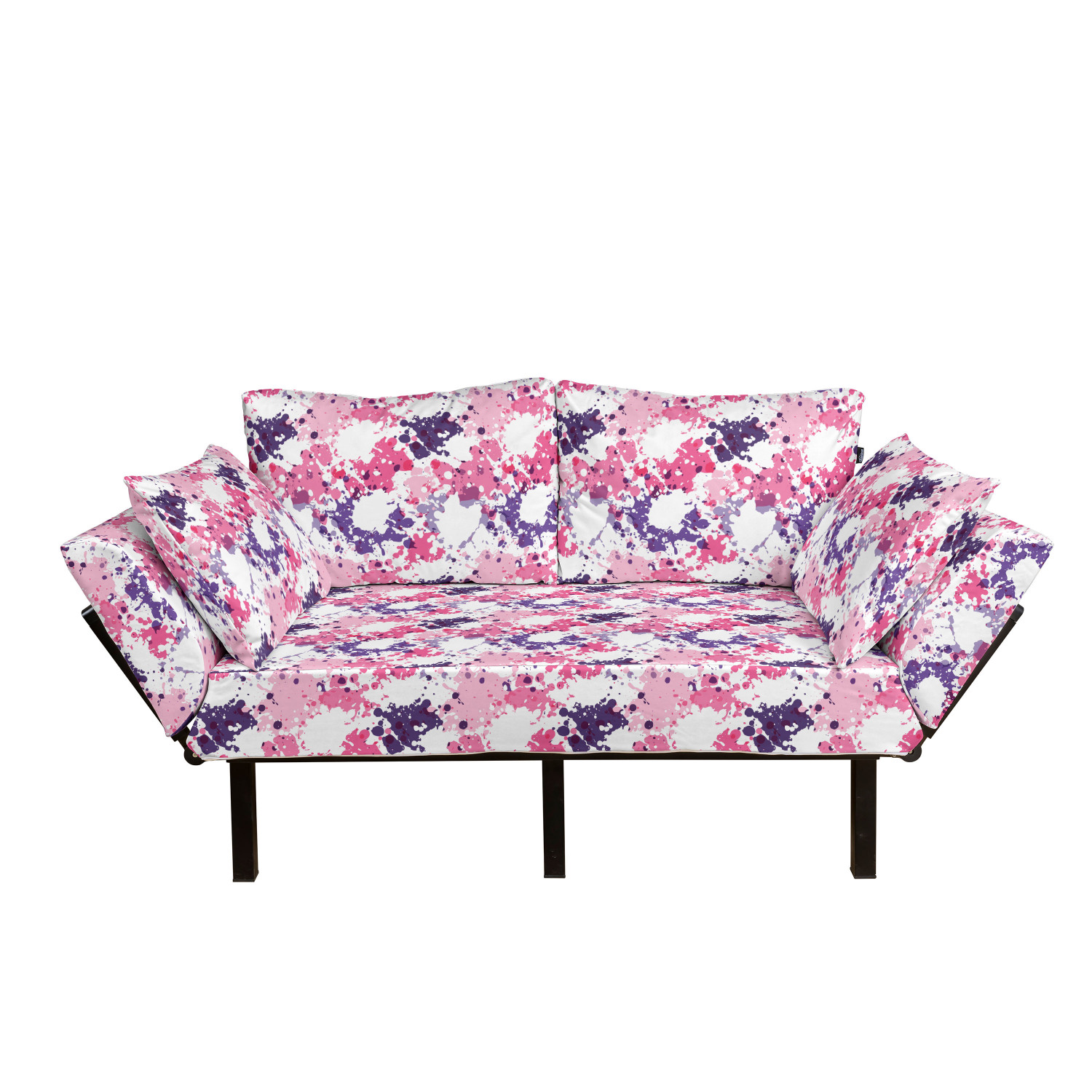 Abstract Futon Couch, Paint Stains Expressionism Inspired Modern Art ...