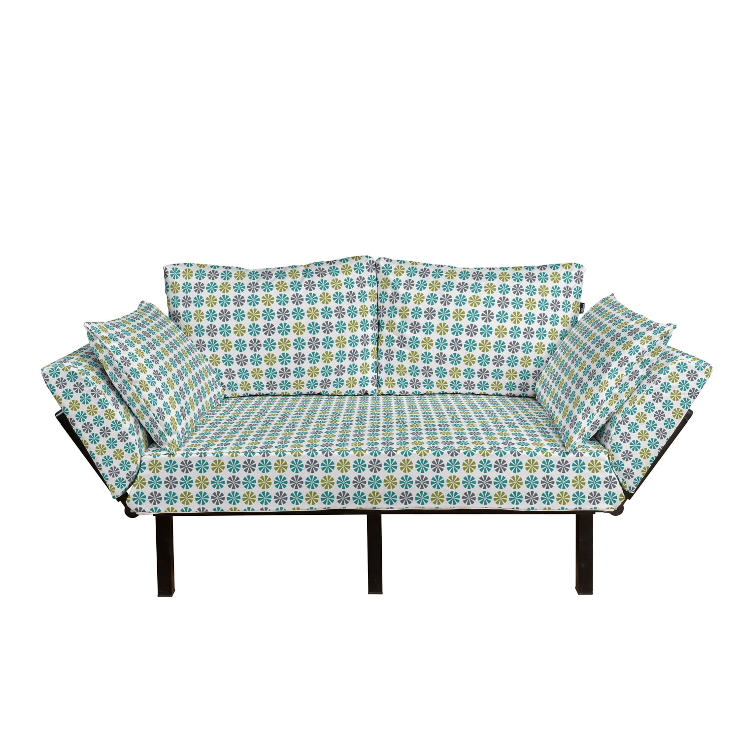Abstract Futon Couch, Simple Background Motifs Fanning Swirling ...