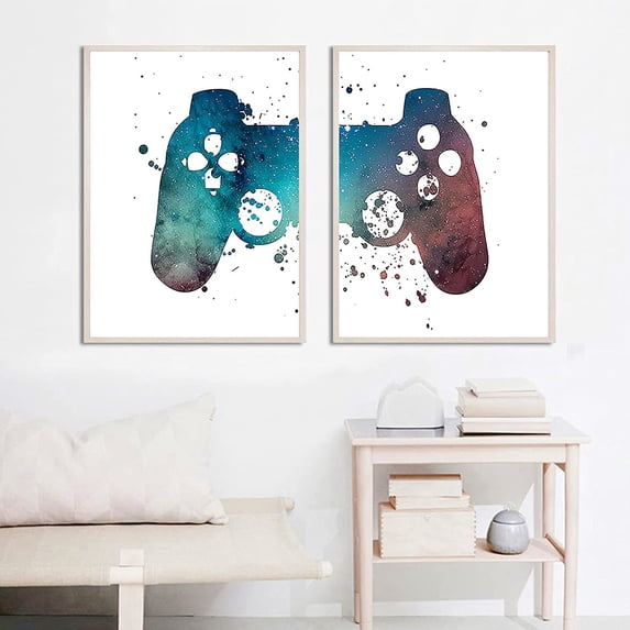 Abstract Gamepad Canvas Wall Art Video Game Art Print Fashion Video ...