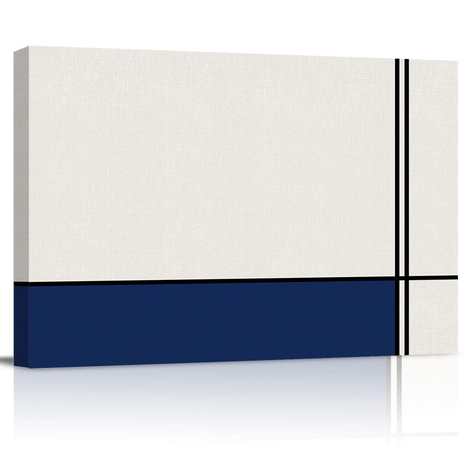 Abstract Gemoetric Canvas Print Wall Art Art Navy Blue Color Block ...