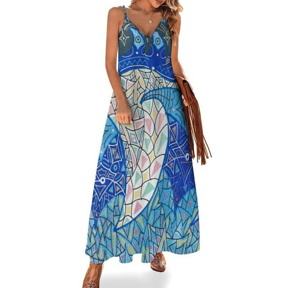 Abstract Gemstone Waves Sleeveless Dress clothes for woman cute dress ...