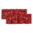 Abstract Geometric 2 Panels Kitchen Valance, Red Modern Artificial ...