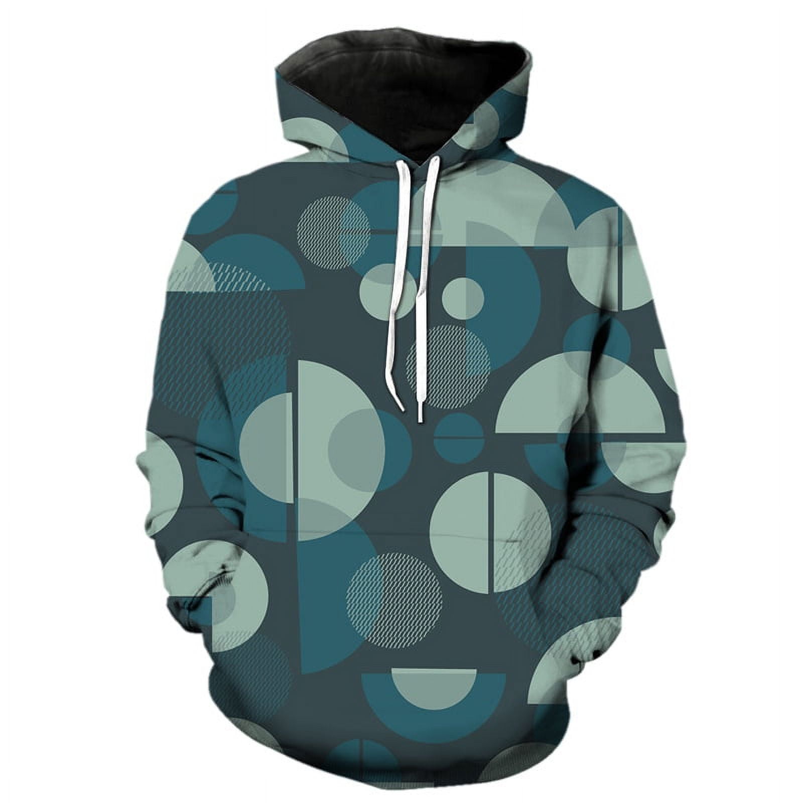 Abstract Geometric 3D Printed Hoodie Men Harajuku Fashion Hooded ...