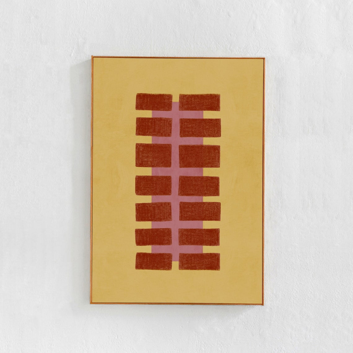 Abstract Geometric Able Art Print, Contemporary Poster Wall Art, Red ...