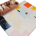 Abstract Geometric Area Rug 5x8 Washable Rug Non Slip Modern Cartoon ...