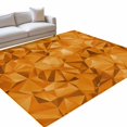 Abstract Geometric Area Rug, Orange Modern Artificial Shape Non-Slip ...
