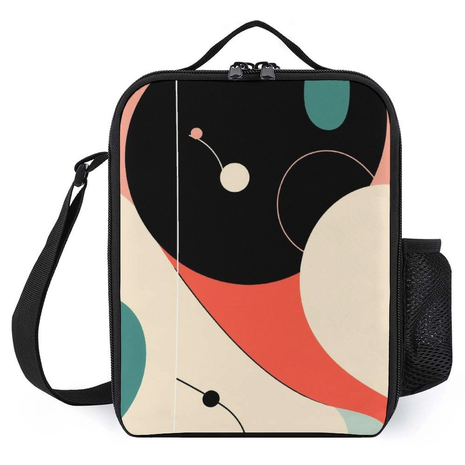 Abstract Geometric Art Messenger Bag Cartoon Teenage Crossbody Bag ...
