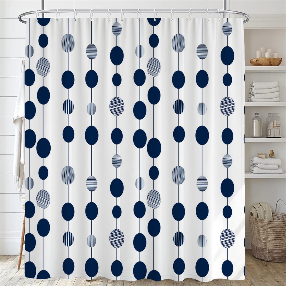 Abstract Geometric Art Shower Curtain Print Modern Nordic Minimalist ...