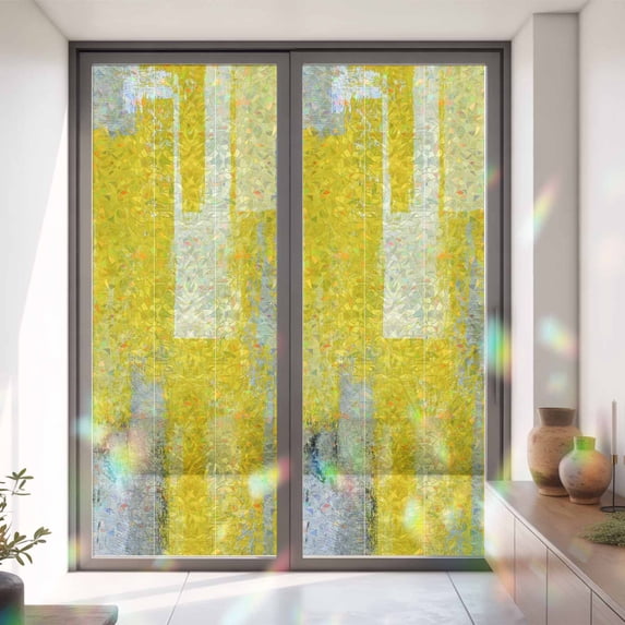 Abstract Geometric Art Window Privacy Film, Rainbow Film Decorative ...