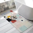 Abstract Geometric Bathroom Runner Rugs Non Slip Washable Absorbent ...