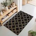 Abstract Geometric on Black Rectangle Area Rug 2x3ft,Living Room Rug ...