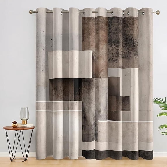 Abstract Geometric Blackout Curtains, Modern Curtains for Bedroom ...