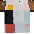 Abstract Geometric Burlap Cotton Table Runner 13x90 Inches Long, Modern ...