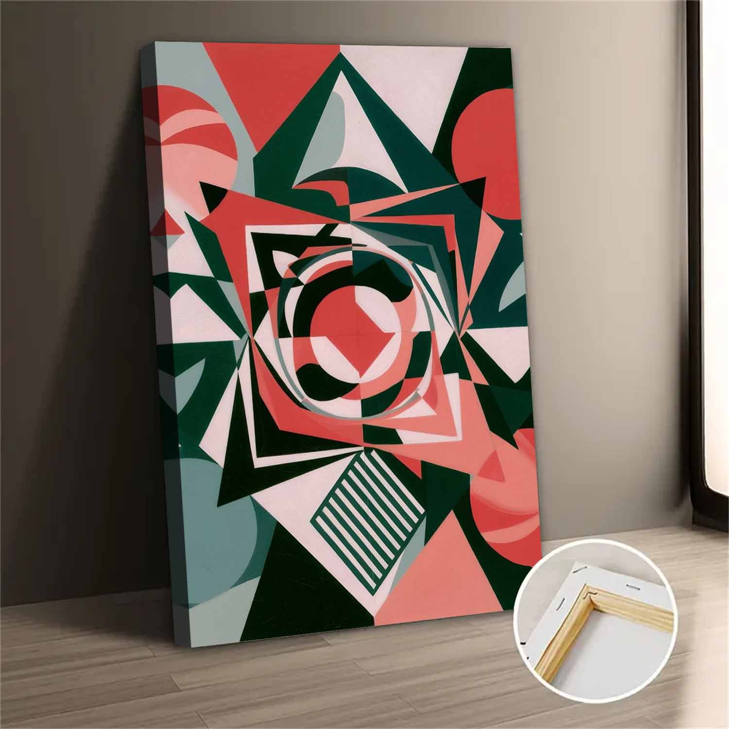 Abstract Geometric Canvas Wall Art Print For Living Room Bedroom ...