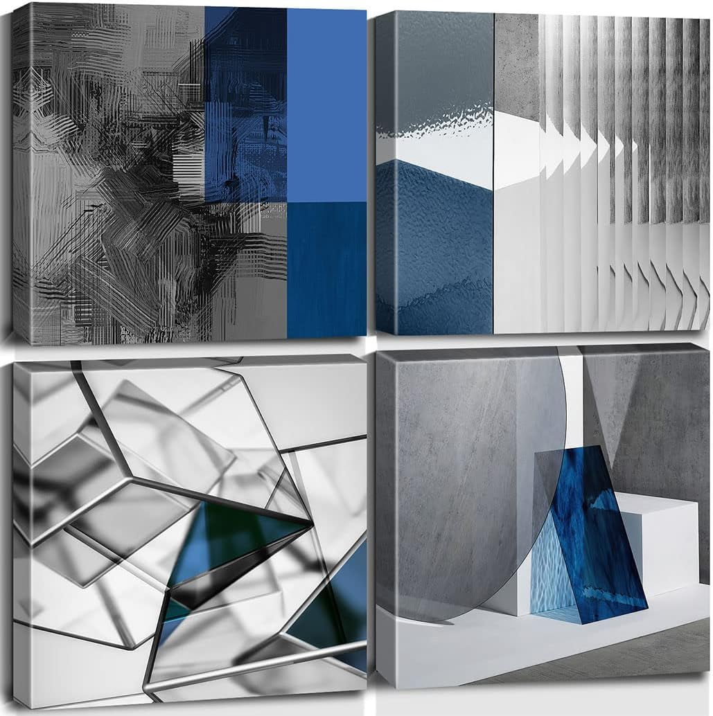 Abstract Geometric Canvas Wall Art Prints Modern Painting Picture for ...