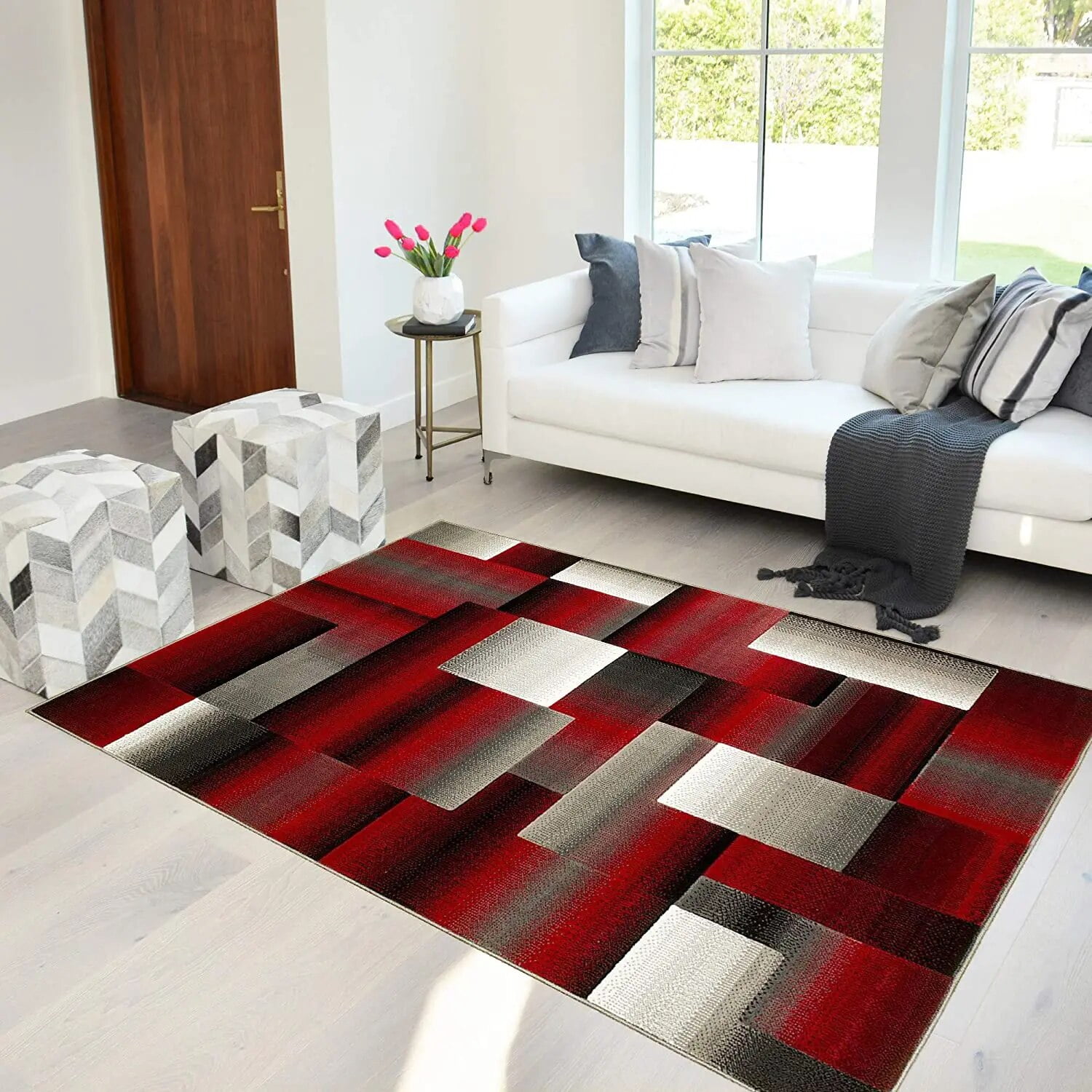 Abstract Geometric Carpets for Living Room Decoration Floor Lounge Rug ...