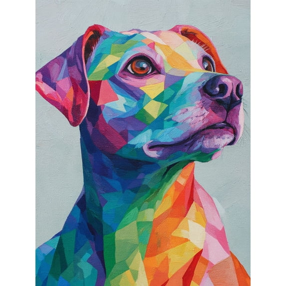 Abstract Geometric Cat Canvas Print Modern Home Wall Art - Walmart.com