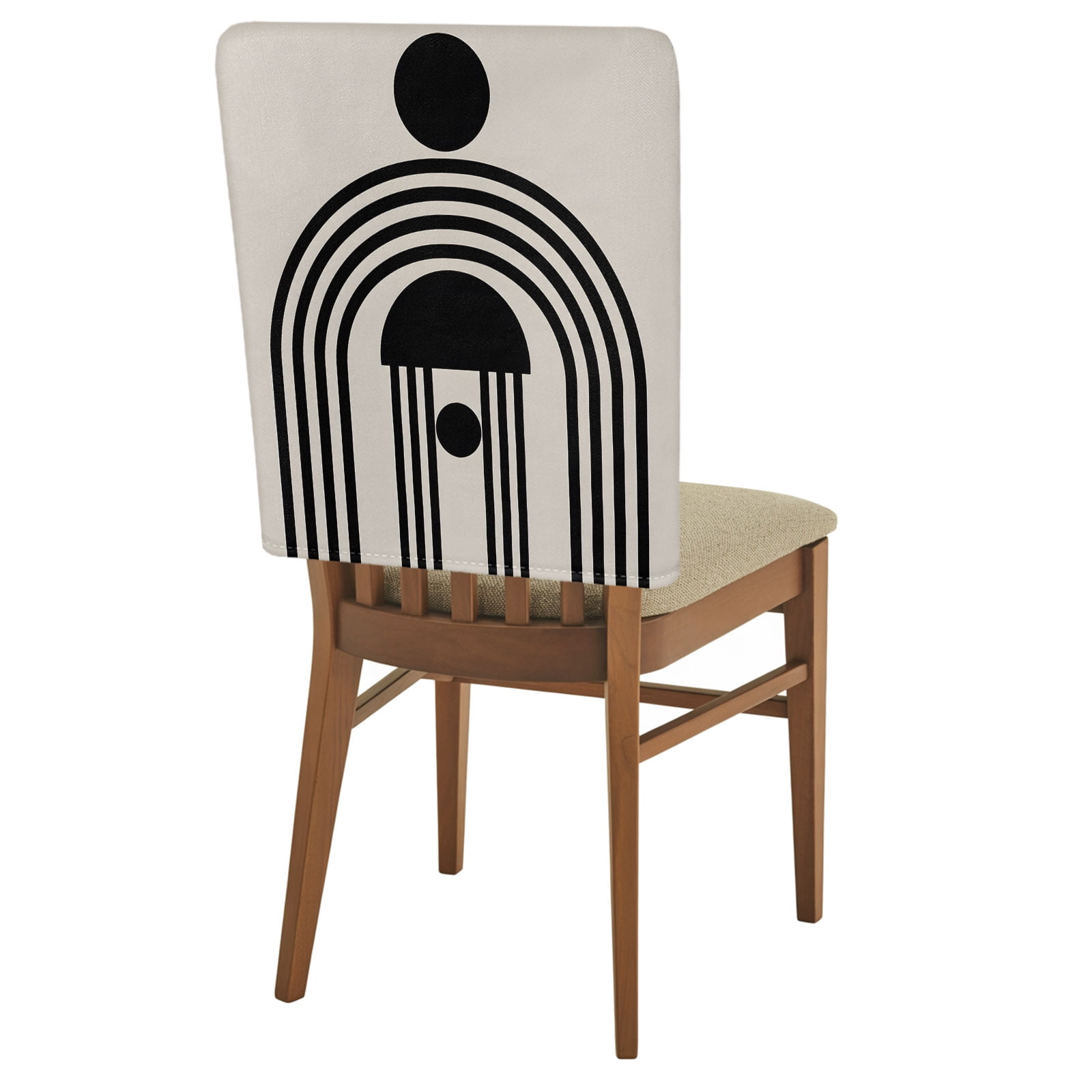Abstract Geometric Chair Back Covers Set of 8 Mid Century Minimalist ...