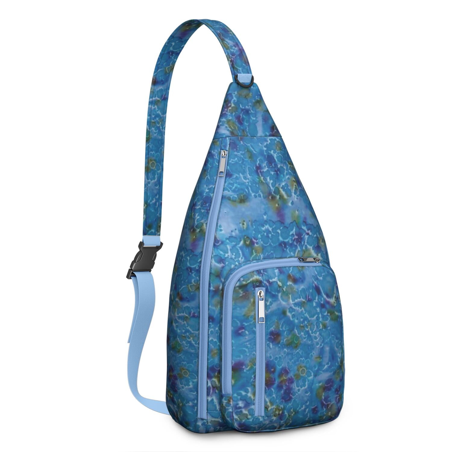 Abstract Geometric Chest Bag - Boho Rainbow Gradient Print Sling Pack ...