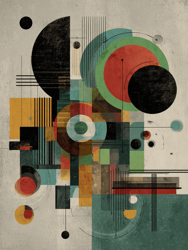 Abstract Geometric Circles Lines Canvas Art for Living Room Bedroom ...