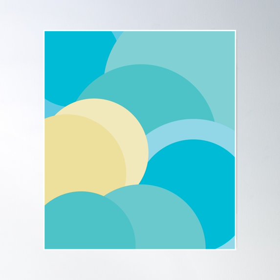 Abstract Geometric Circles Poster Wall Art, Modern Wall Decor, 8x12 ...