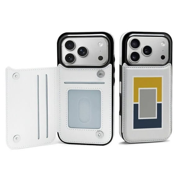 Abstract Geometric Color Block Art Leather Wallet Case for iPhone 12 ...