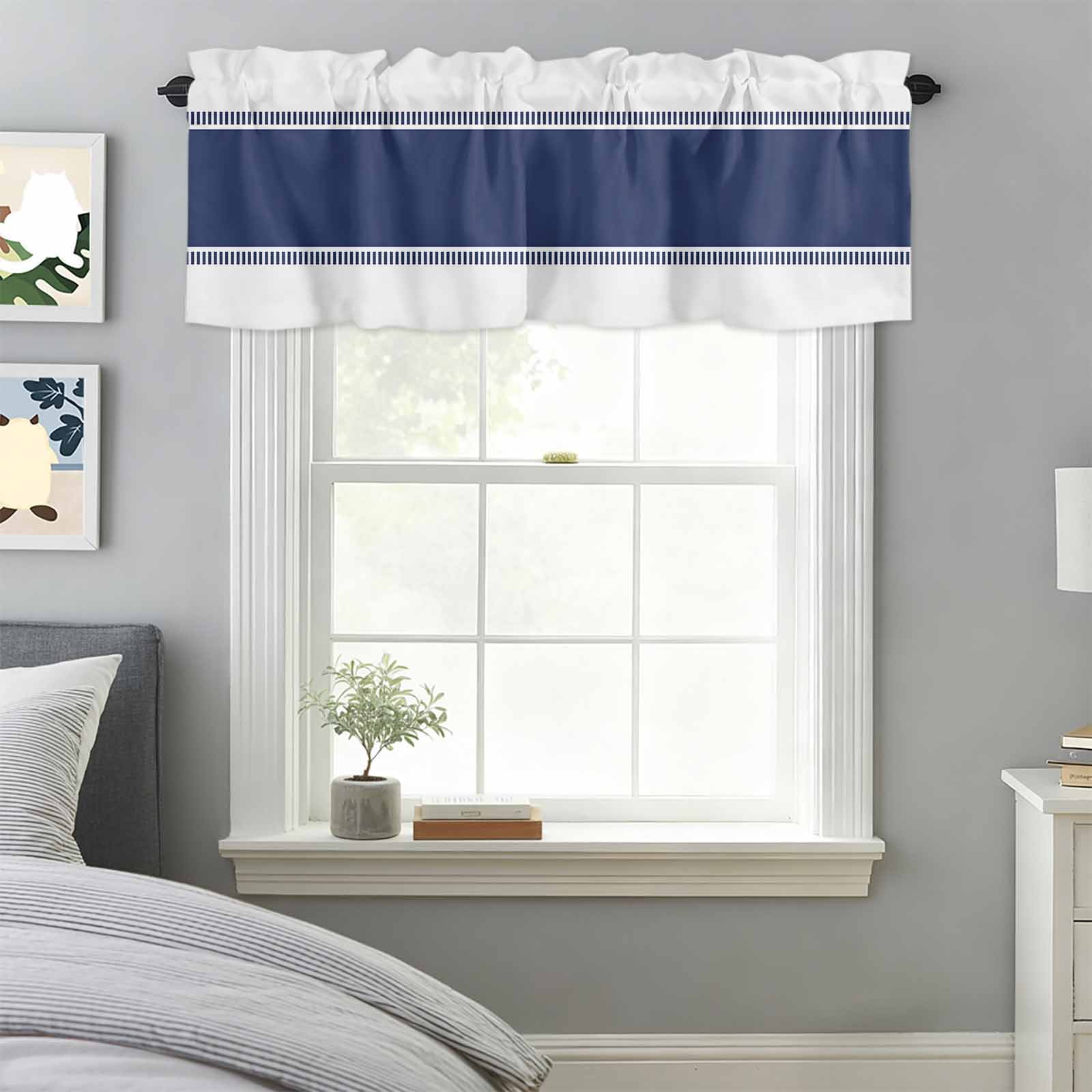 Abstract Geometric Color Striped Valances for Windows,Rod Pocket ...
