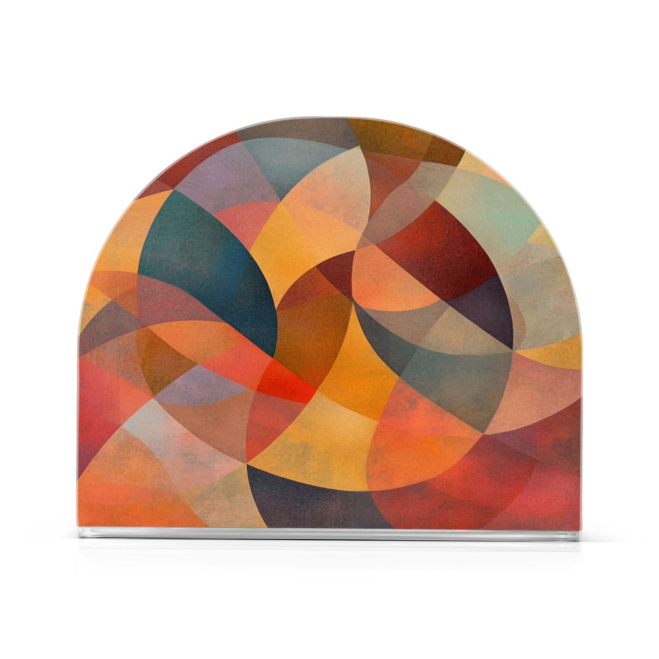 Abstract Geometric Colorful Pattern Thick U Shape Acrylic Napkin Holder ...