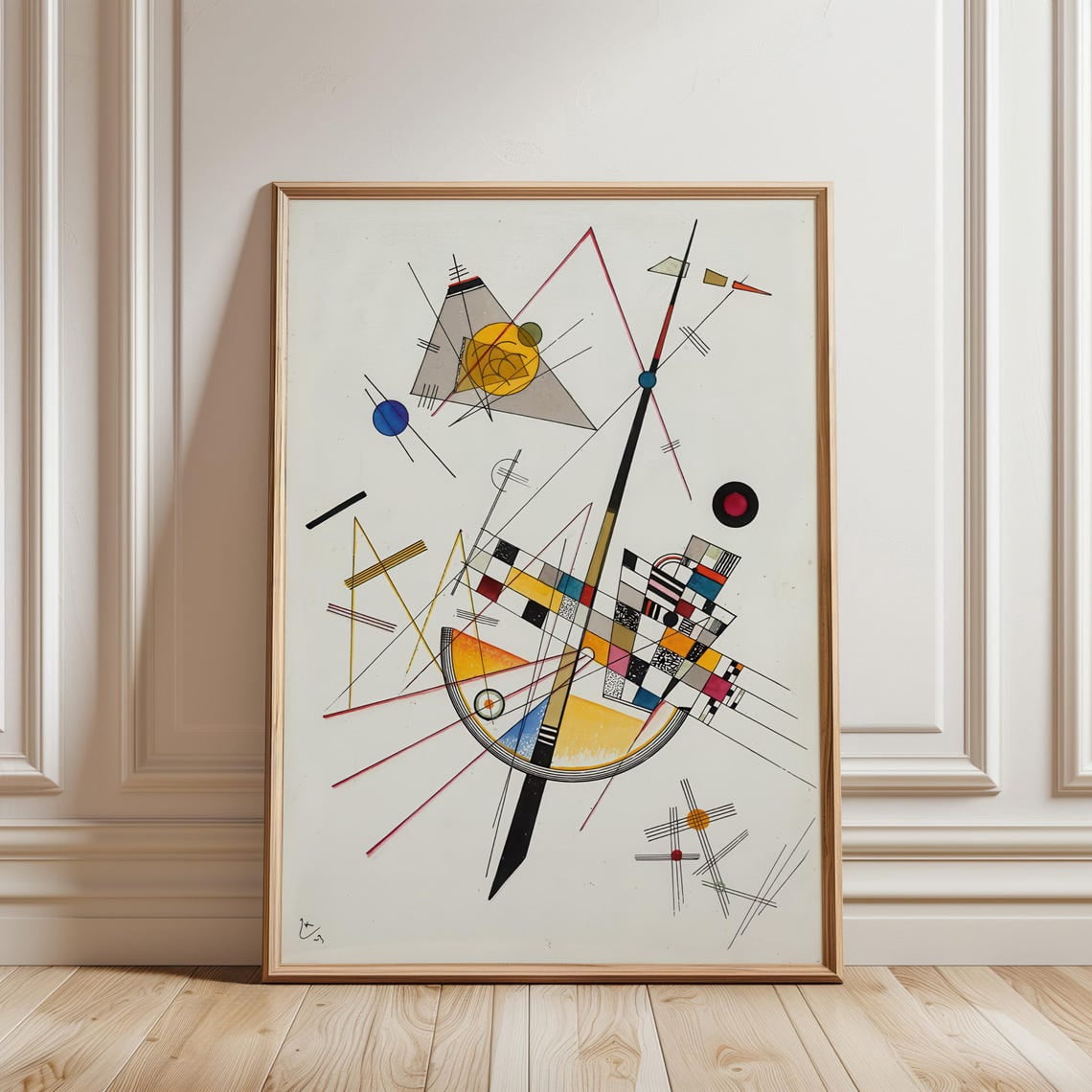 Abstract Geometric Composition Bauhaus Kandinsky Style Modern Art ...