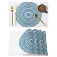 Abstract Geometric Cotton Linen Placemats Set of 8, Bohemian Style Boho ...