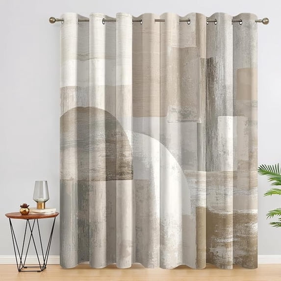 Abstract Geometric Curtains for Bedroom, Modern Blackout Curtains for ...