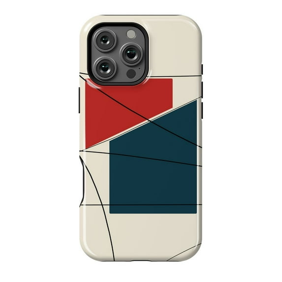 Abstract Geometric Cut Block Modern Pattern iPhone Case 17 16 15 14 13 ...