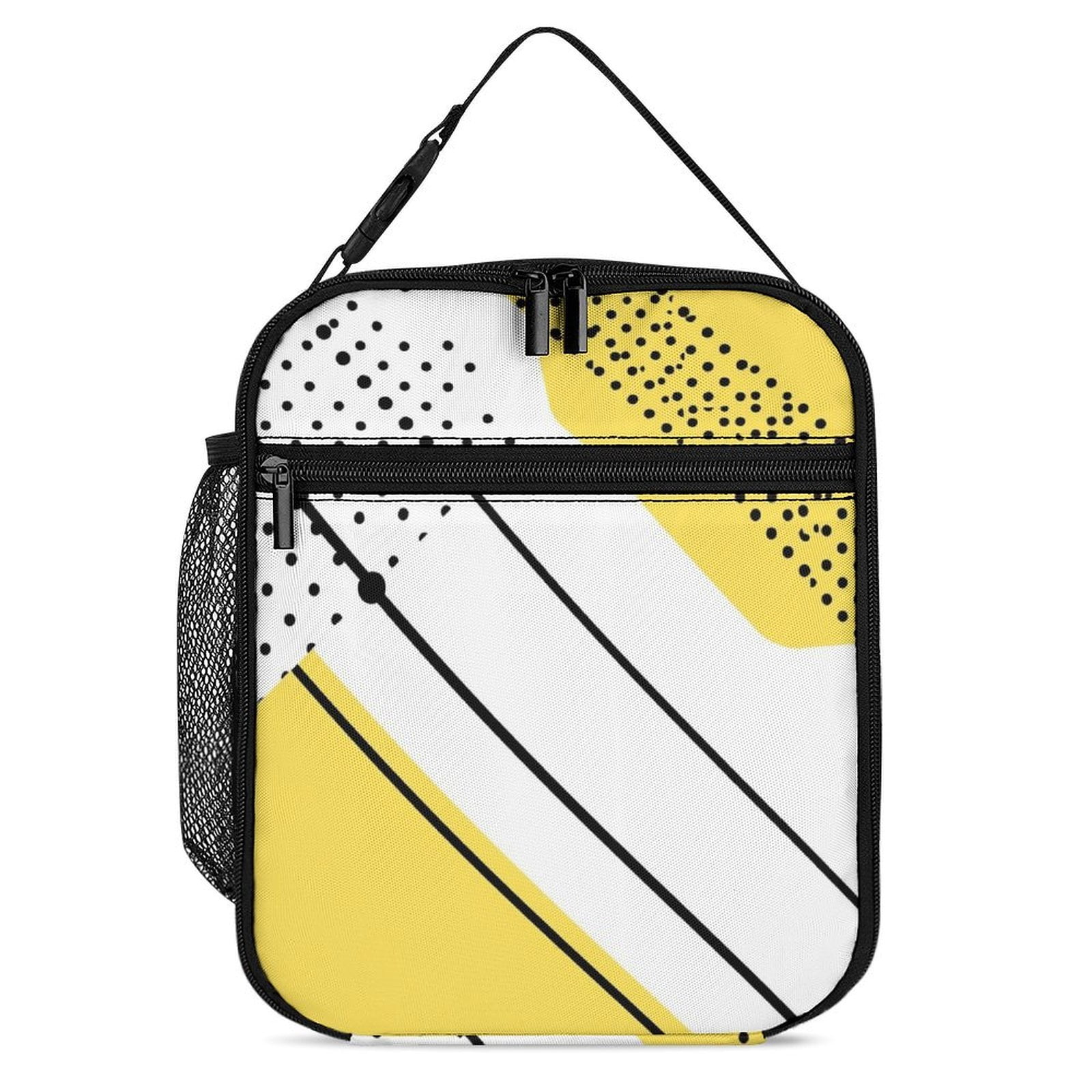 Abstract Geometric Design Lunch Bag Warm Insulated Lunch Box School ...