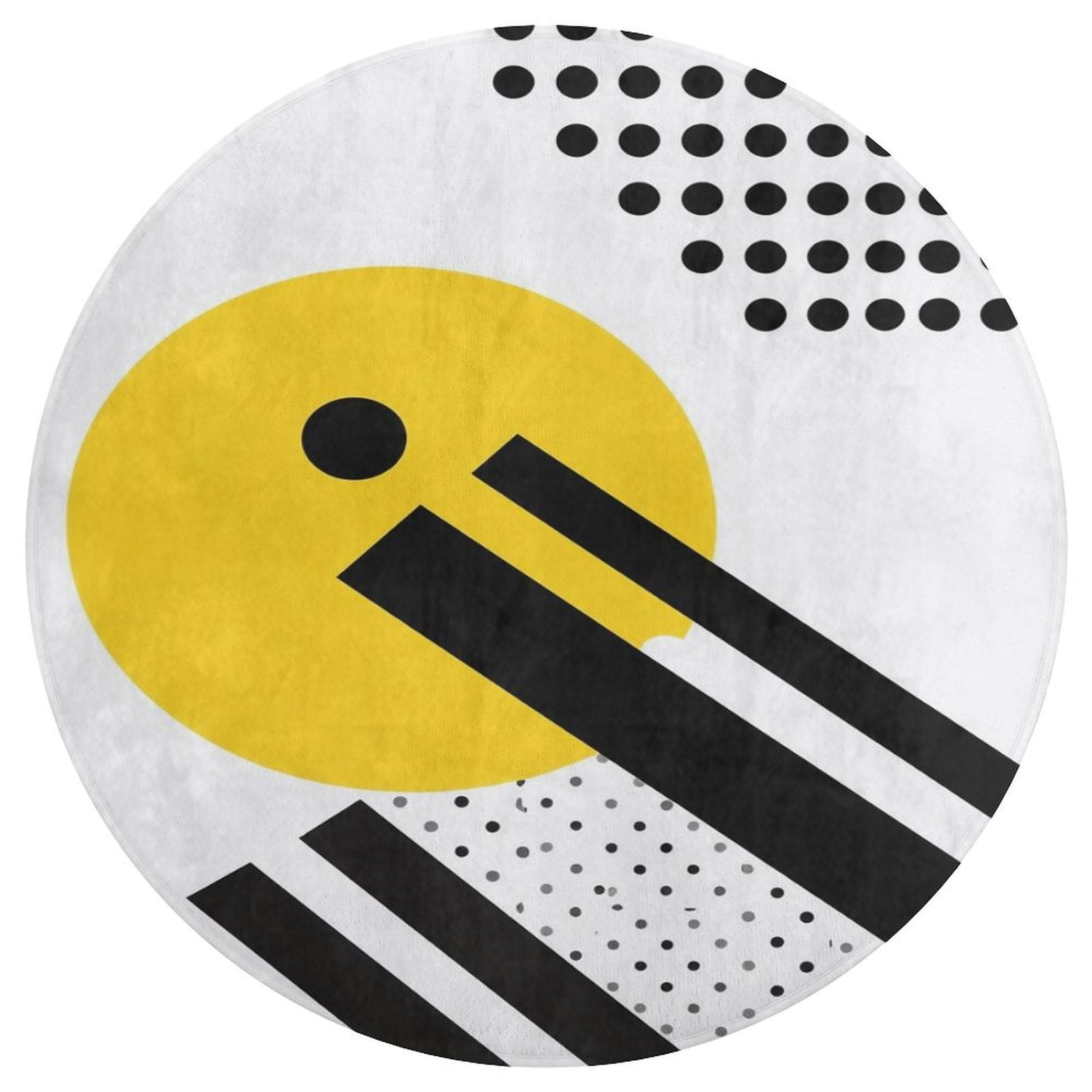 Abstract Geometric Design Round Carpets Living Room Sofa Coffee Table ...