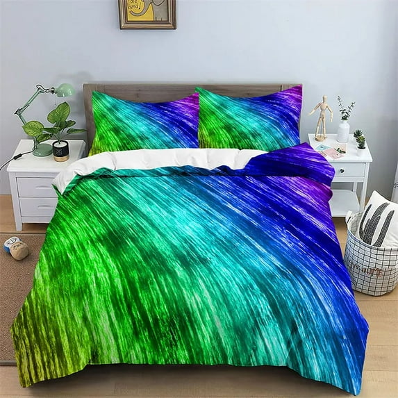 Abstract Geometric Duvet Cover Microfiber Bedding Set For Boys Girls ...