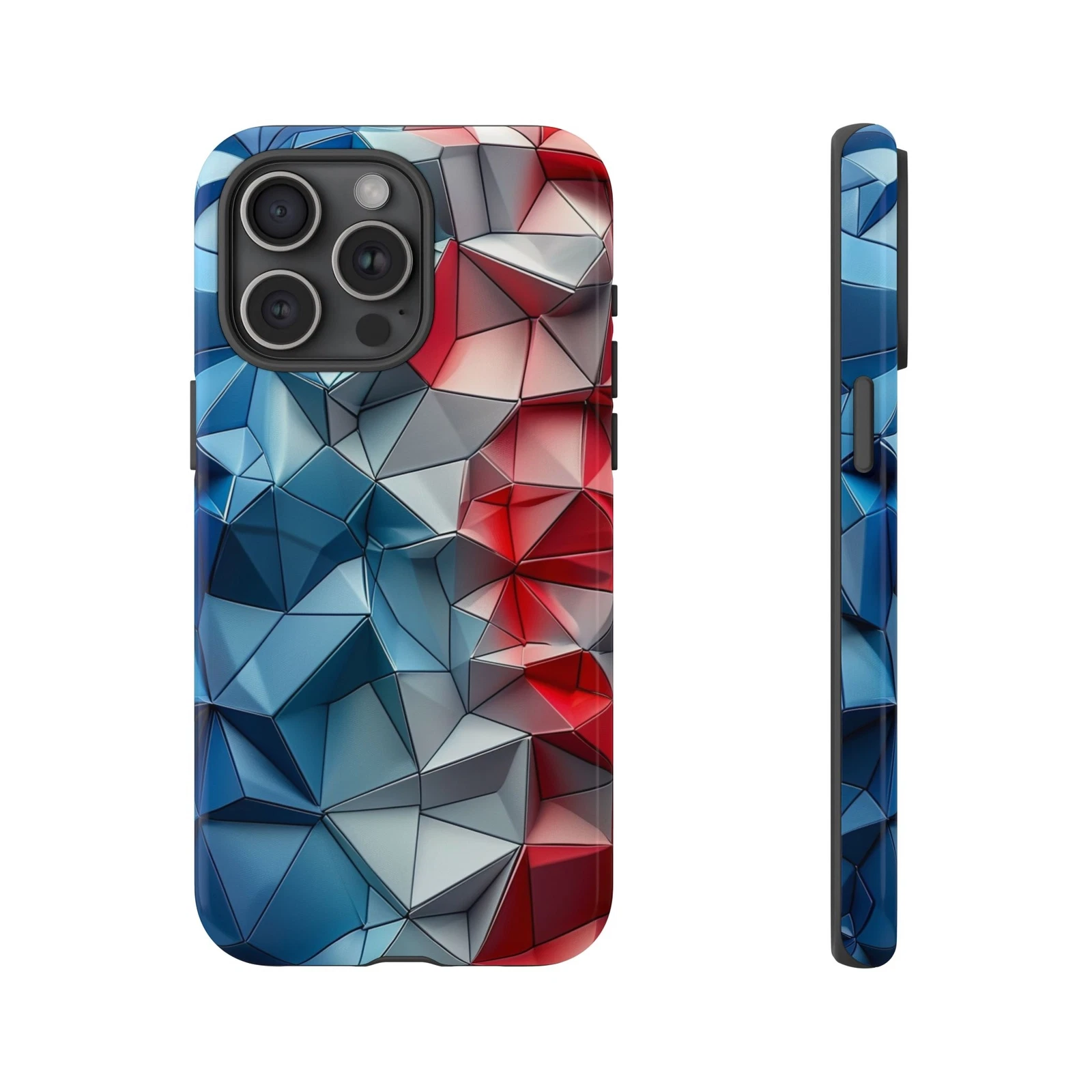 Abstract Geometric Facet Red Blue White Case 17 11 12 13 14 15 17 Pro ...