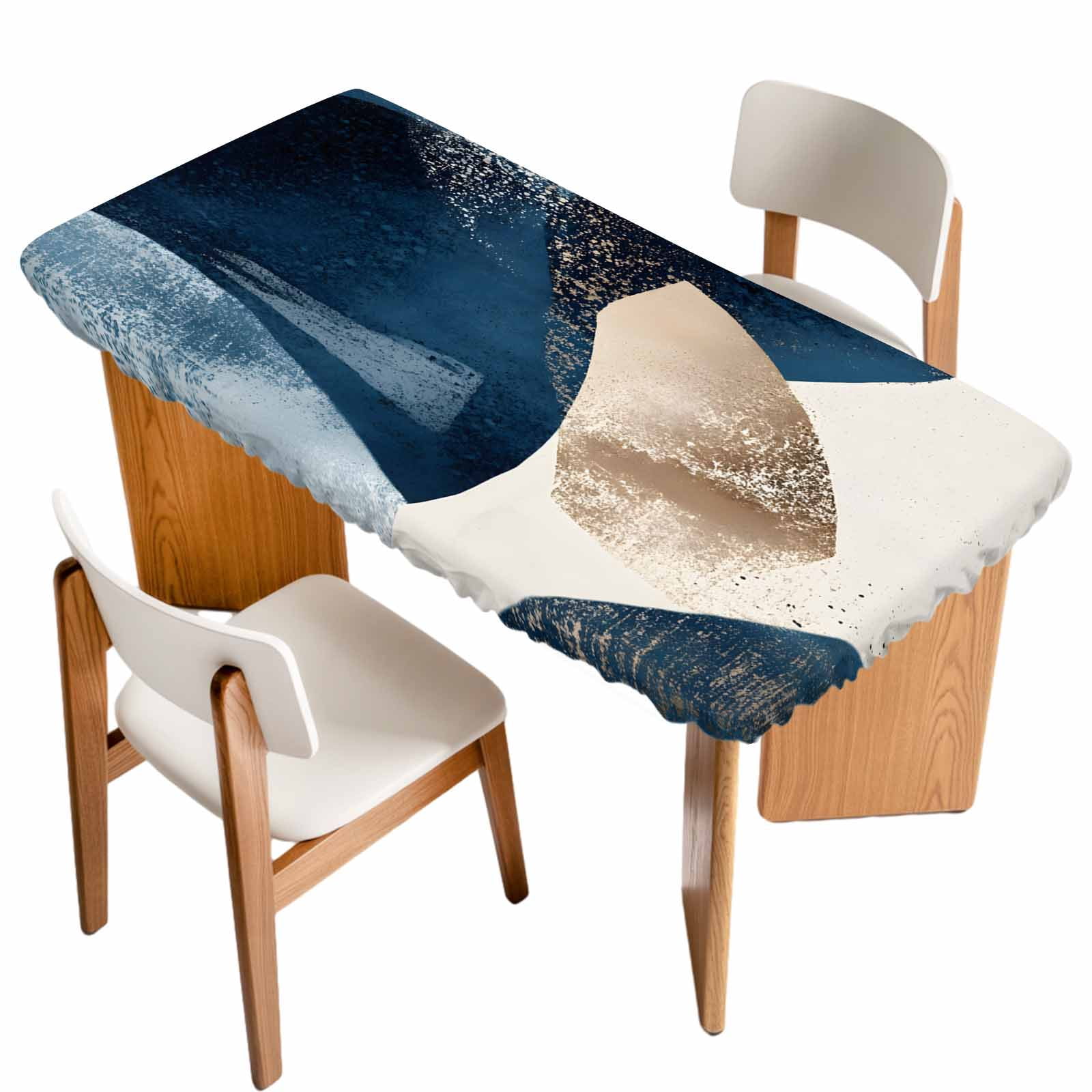 Abstract Geometric Fitted Rectangle Tablecloth 24" x 36" Dynamic Deep ...