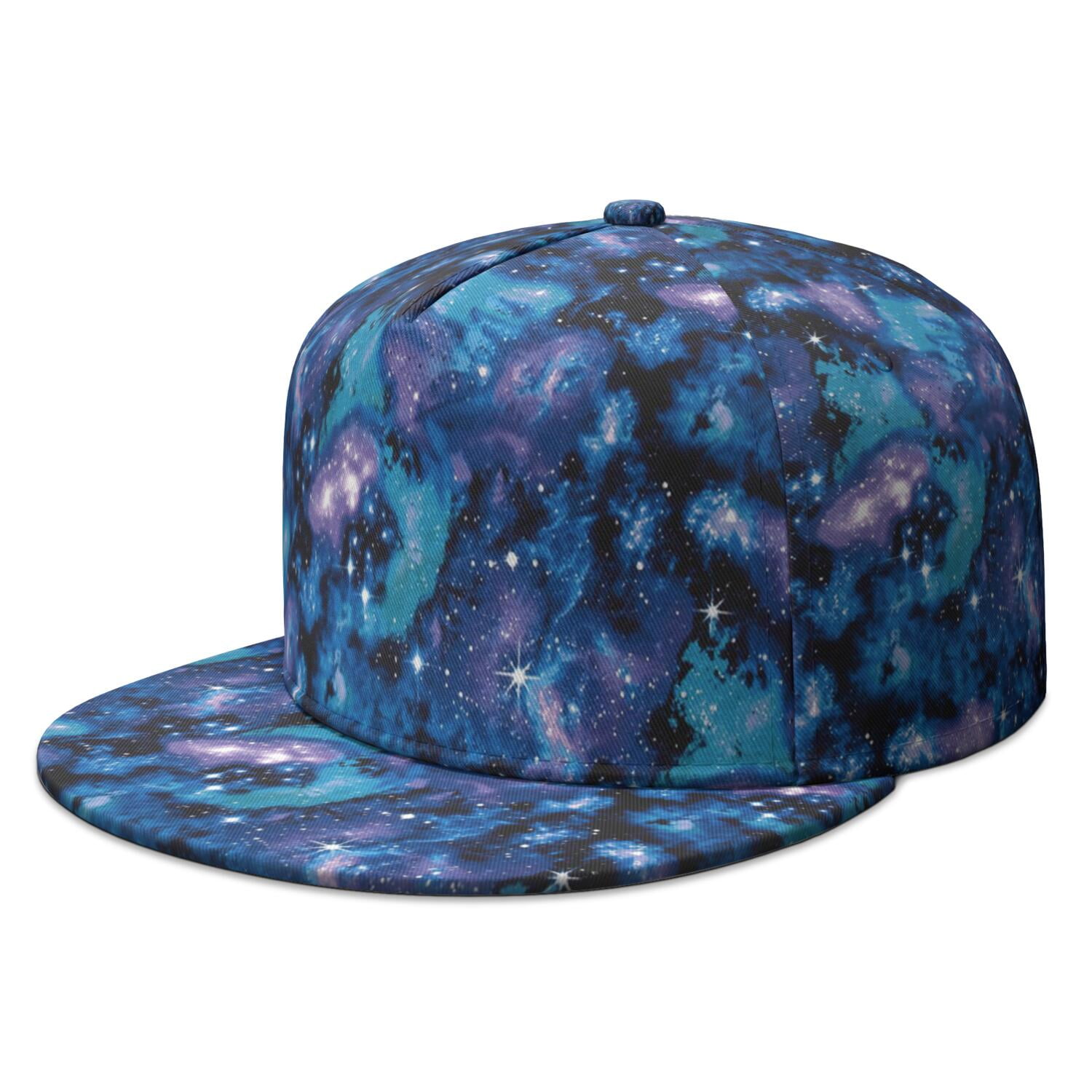 Abstract Geometric Flat Brim Panel Hat - High Top Baseball Cap for Hip ...
