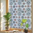 Abstract Geometric Flower Texture Window Privacy Film, Rainbow Film ...
