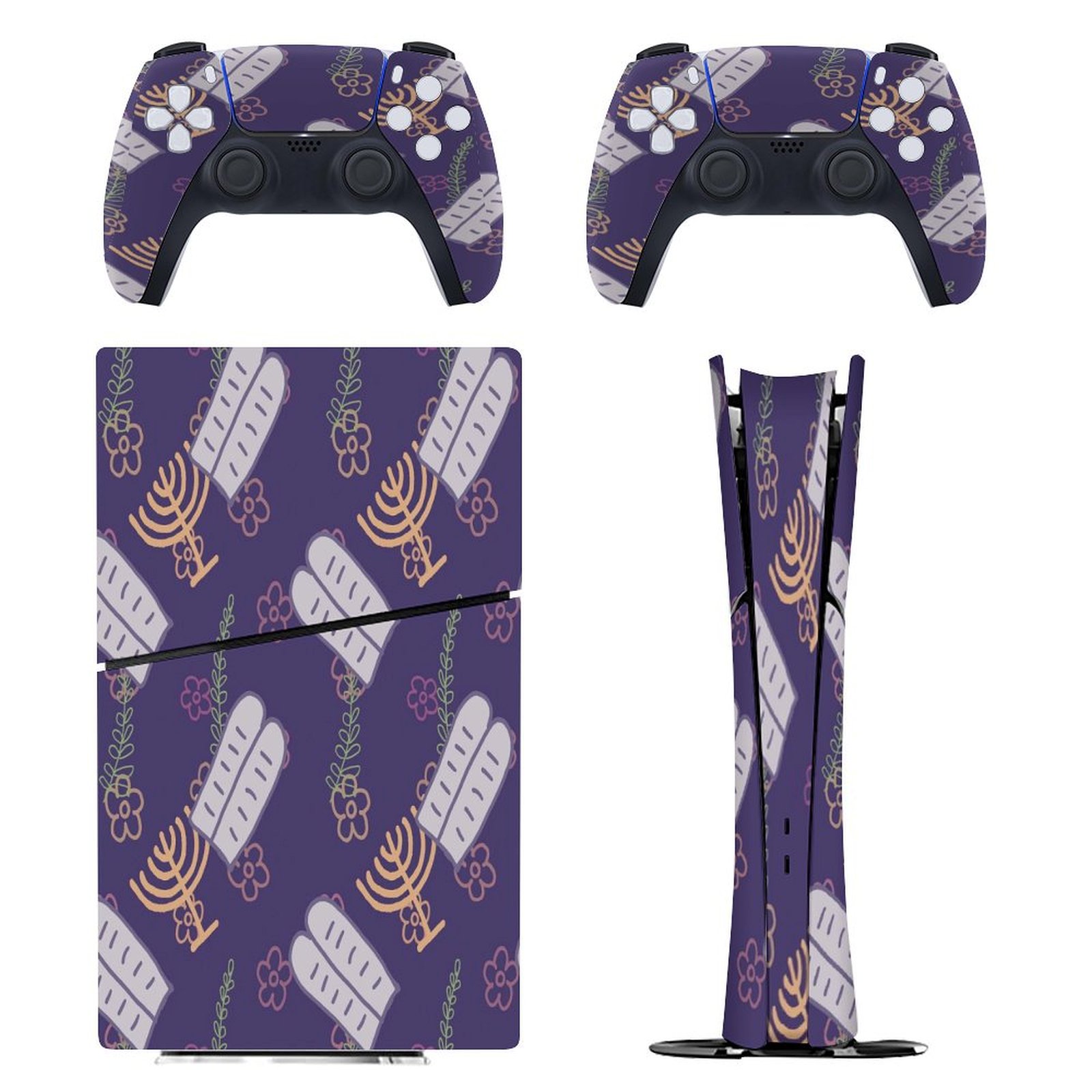 Abstract, Geometric, Flowers PS5/PS5 Slim Digital Disc Skin Sticker For ...