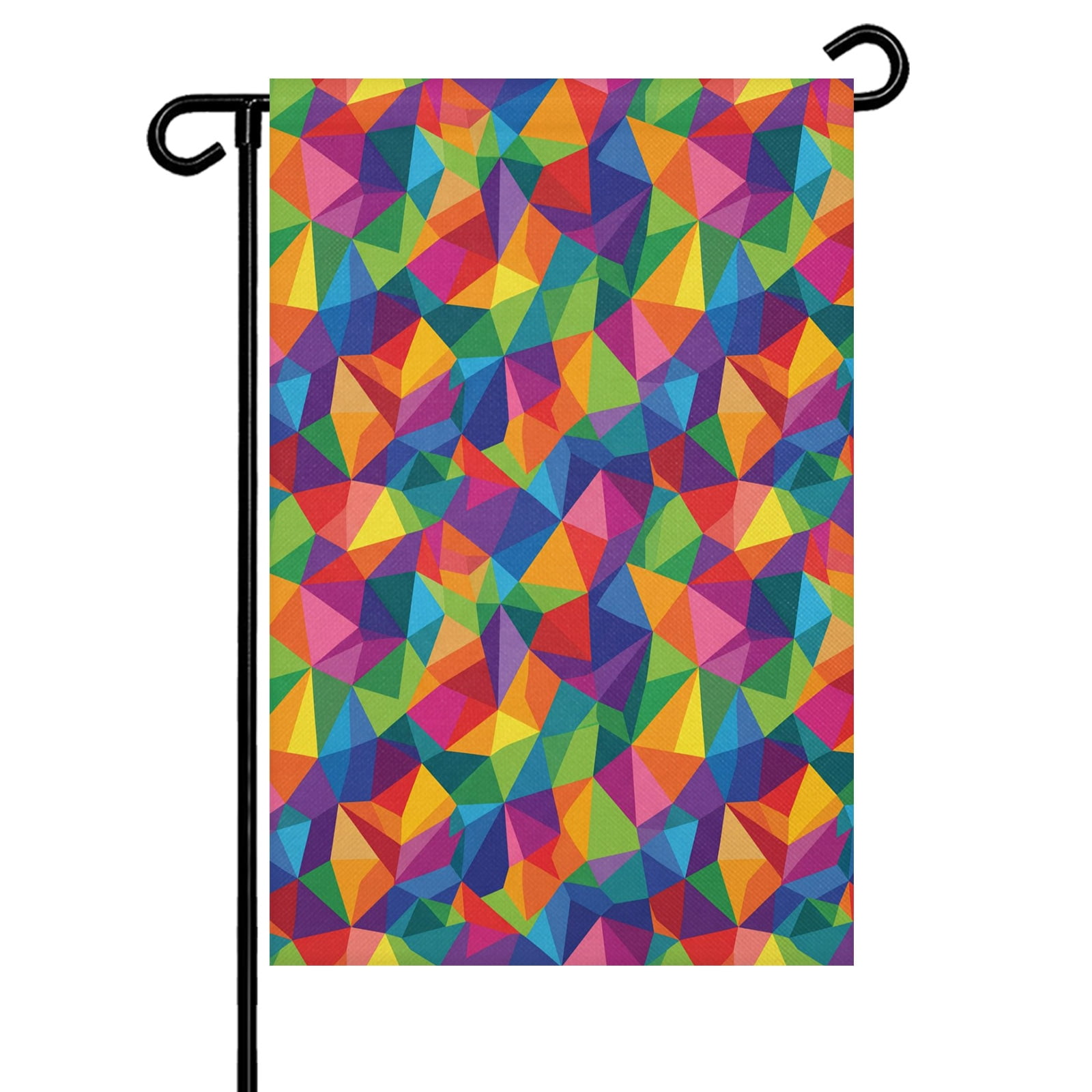 Abstract Geometric Garden Flag 28x40 Inch Color Modern Artificial Shape ...