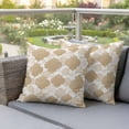 Abstract Geometric Gold Diamond Waterproof Throw Pillow Covers Set of 2 ...