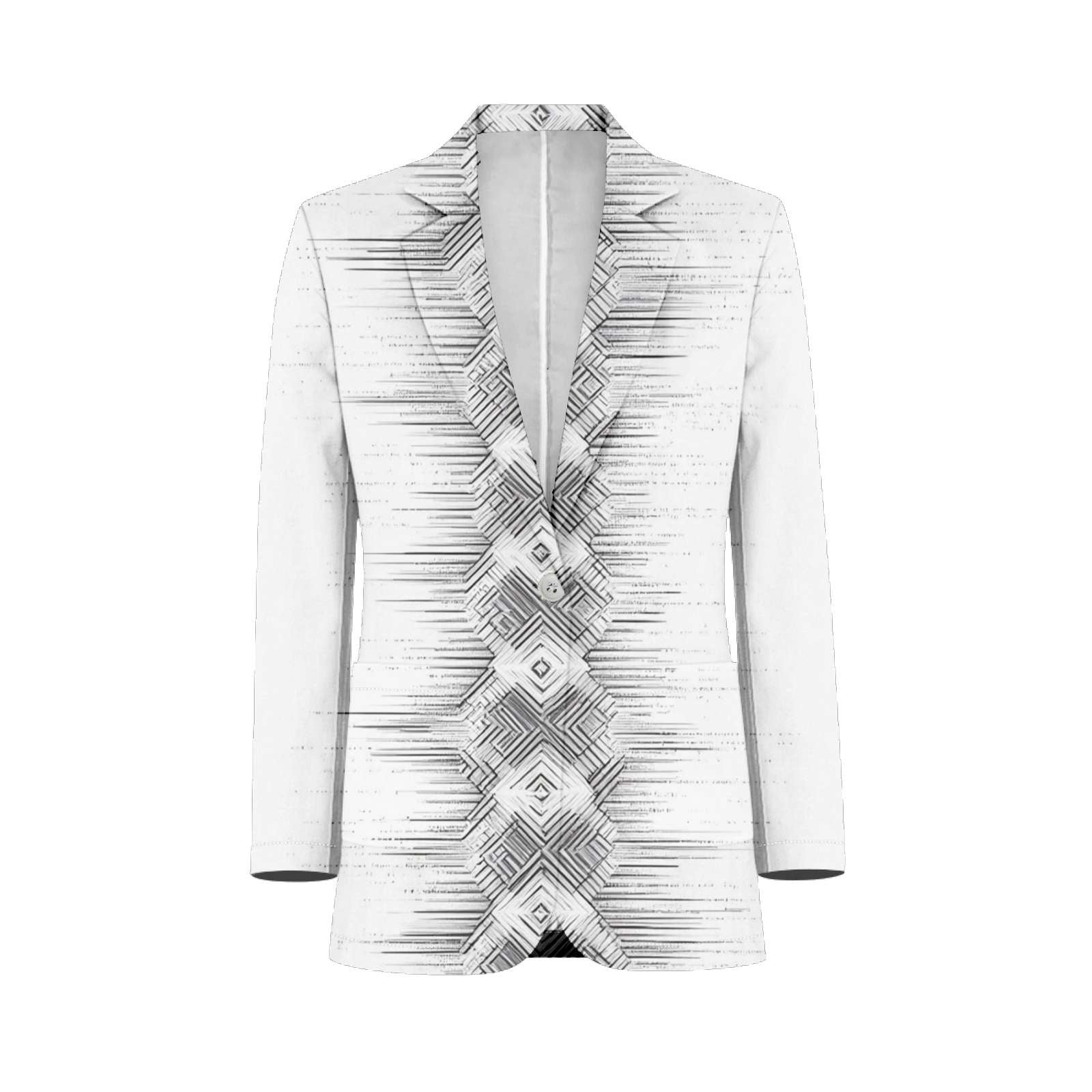 Abstract Geometric Grayscale Pattern Customized Men's Suits full man ...