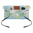 Abstract Geometric Kitchen Restaurant Half Waist Apron, Yellow Blue ...