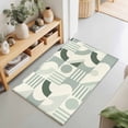 Abstract Geometric Light Green Stripes Rectangle Rug 2'x3' Modern ...