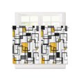 Abstract Geometric Line Short Blackout Curtains 36 Inch Long,Classic ...