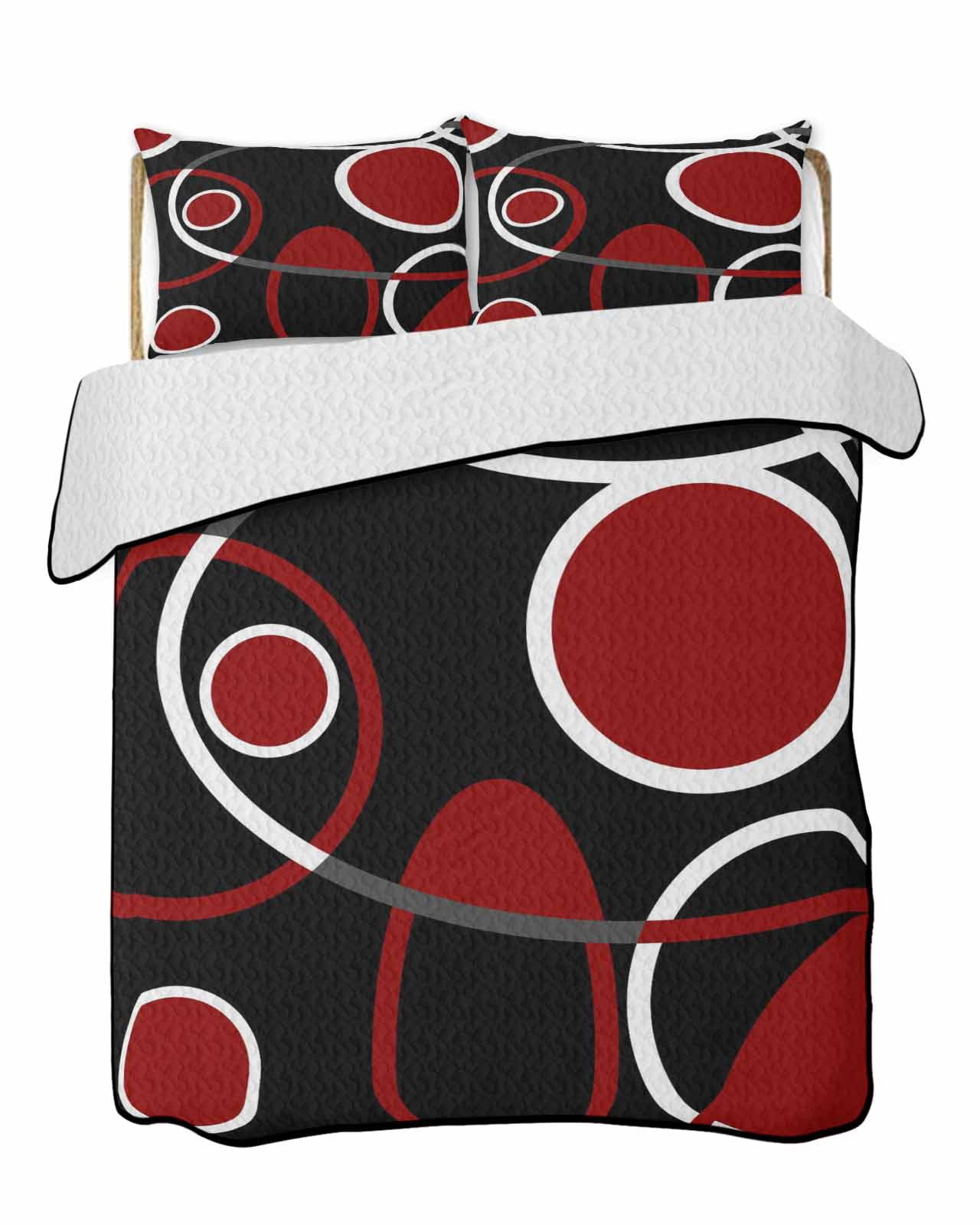 Abstract Geometric Lines 3 Pieces Quilt Set, 1 Quilt with 2 Shams ...