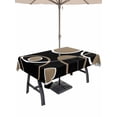 Abstract Geometric Lines Rectangle Outdoor Tablecloth with Umbrella ...